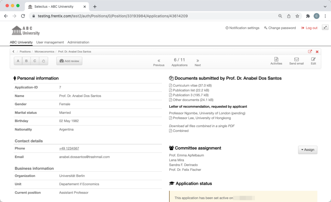 Selectus Feature Focus: Bewerbungsdokumente - Selectus Solutions